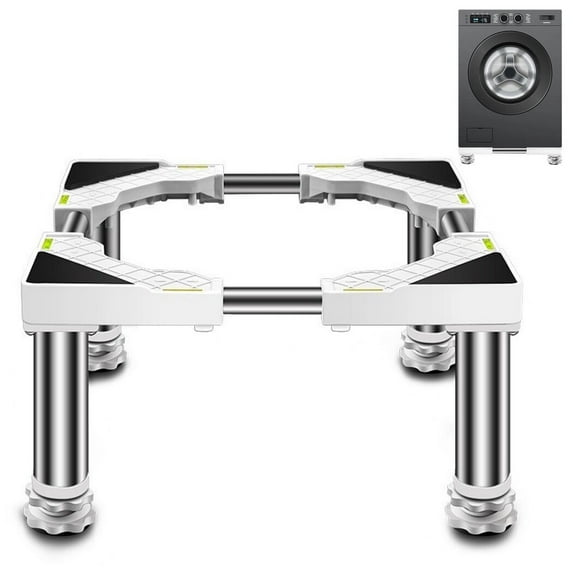 Coofit Adjustable Washing Machine Riser, Rubber Mats, Stainless Steel ...