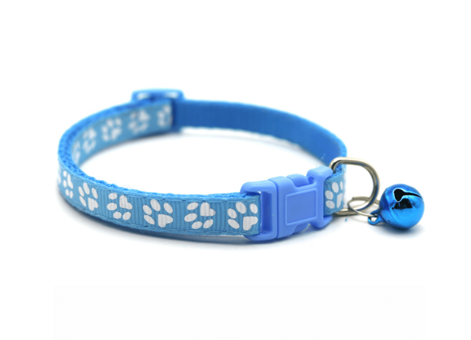 Adjustable Nylon Cat Collar with Bell for Cat Kitten small dog paw cute ...
