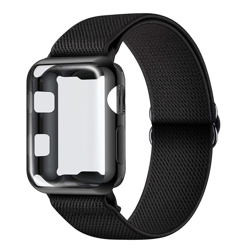 Adjustable Nylon Strap+Case For Apple Watch Band 45mm 41mm 44mm 40mm ...