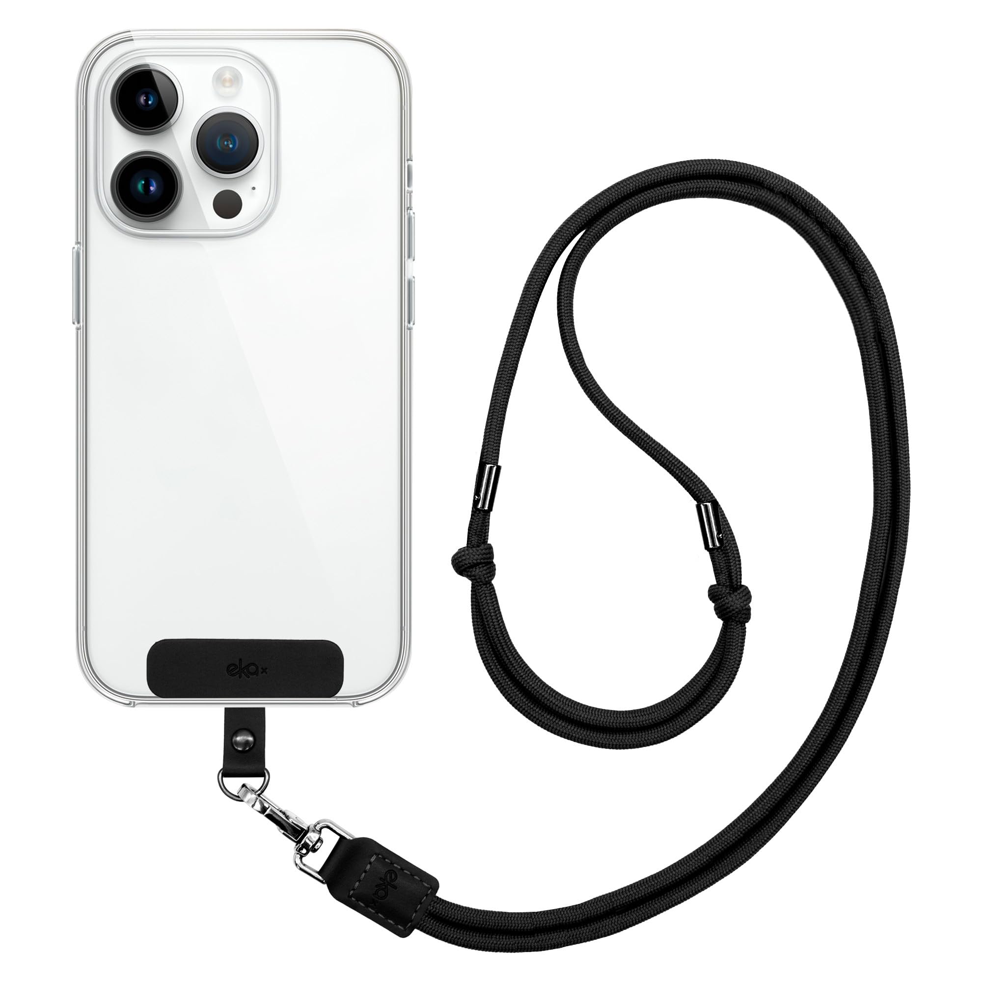 Adjustable Nylon Strap with PU Leather Clip, Universal Cell Phone ...