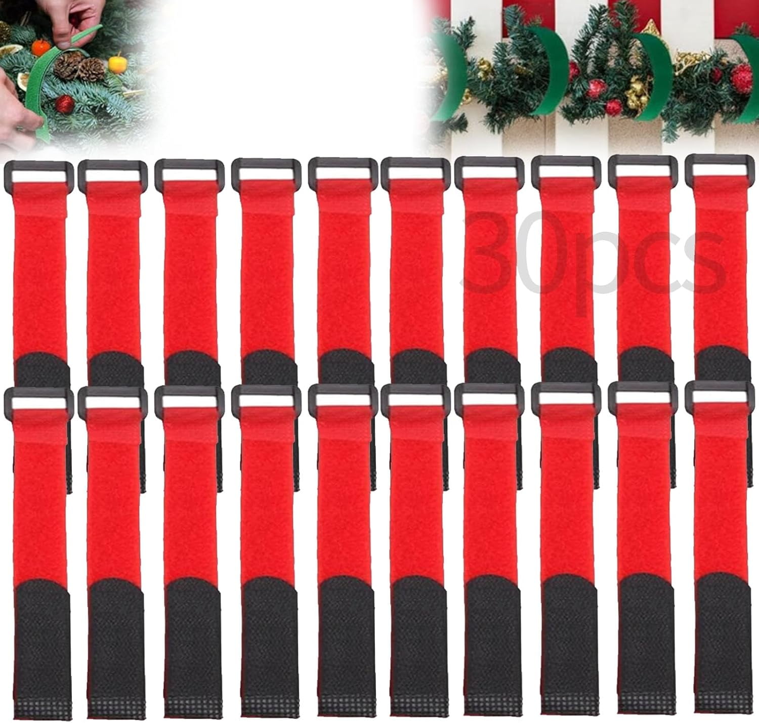 Adjustable Nylon Wreath Straps, Garland Ties for Banister, Vintage ...