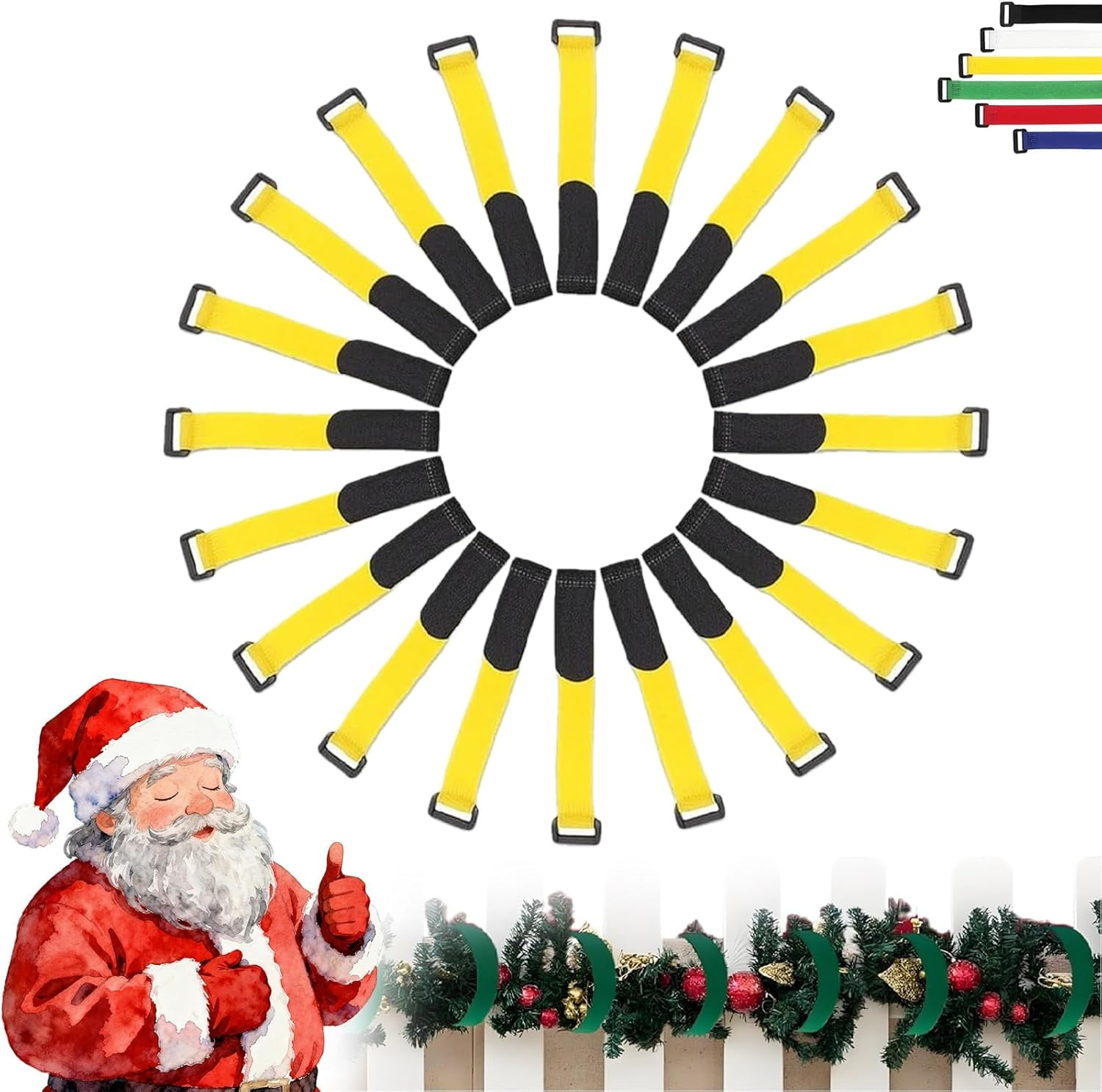 Adjustable Nylon Wreath Straps, Reusable Christmas Wreath Hanger for ...