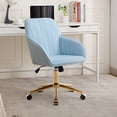 Adjustable Office Chair Ergonomic Swivel Desk Chair with Gold Base for ...
