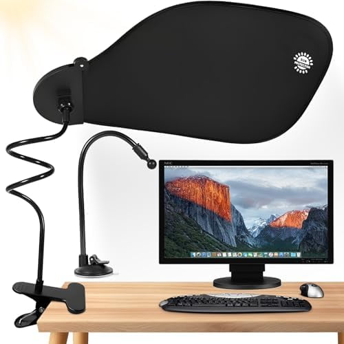 Adjustable Office Cubicle and Desk Shade, Flexible Desk Light Blocker ...