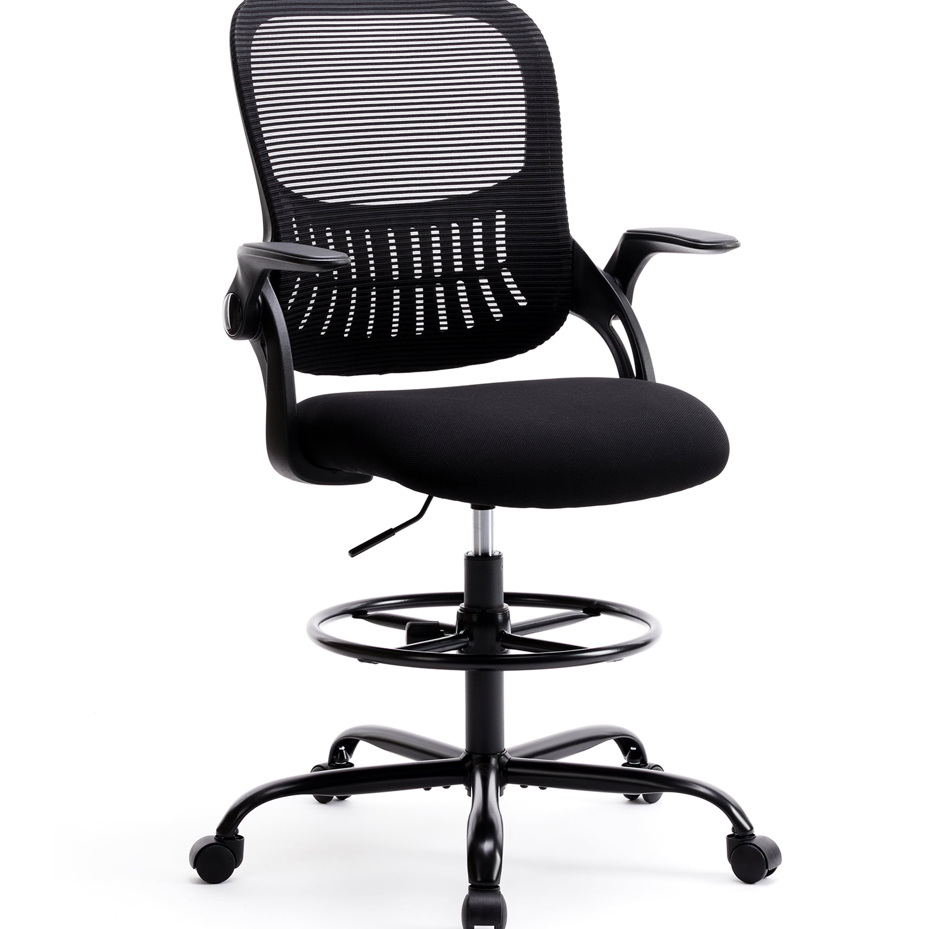 Adjustable Office Seating With Soft Seat Cushion & Mesh Standing Desk ...