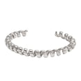 Adjustable Open Cuff Bangle Spring Coiled Design Stainless Steel ...
