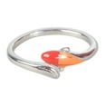 Adjustable Open Rings Kois Fish Themed Rings Fashionable Irregular ...
