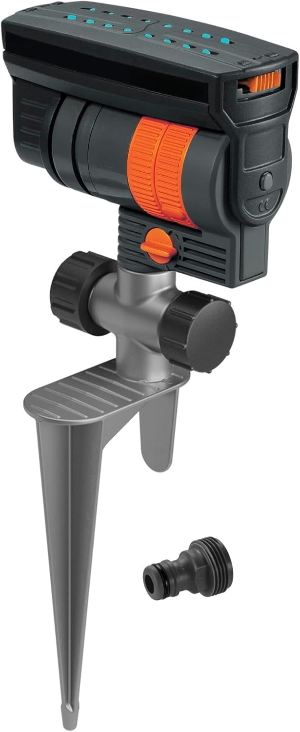 Adjustable Oscillating Sprinkler on Metal Step Spike for Watering Large ...
