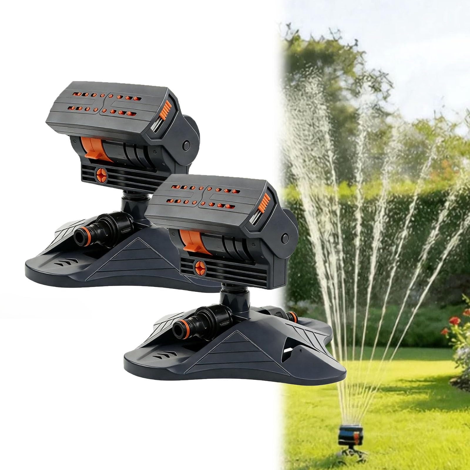 Adjustable Oscillating Sprinkler with Wide Coverage – 16‑Nozzle Lawn ...