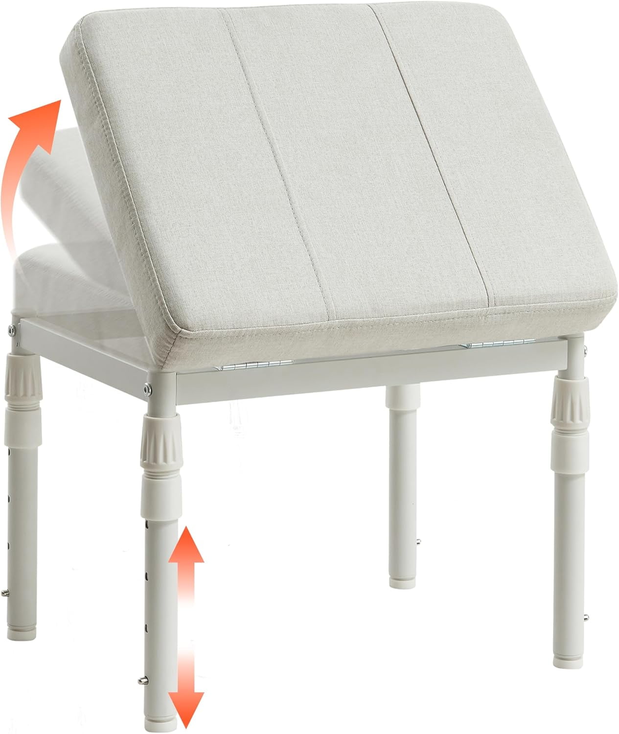 Adjustable Ottoman Pouf, 4 Height Position & 60 Degree Tilt Angle ...