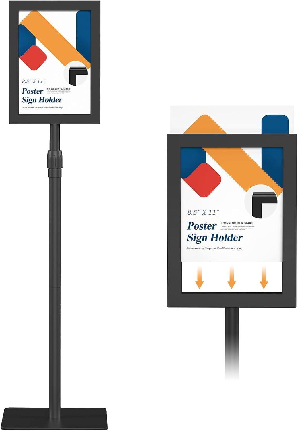 Adjustable Outdoor Sign Holder Stand for Display - Floor Sign Stand ...