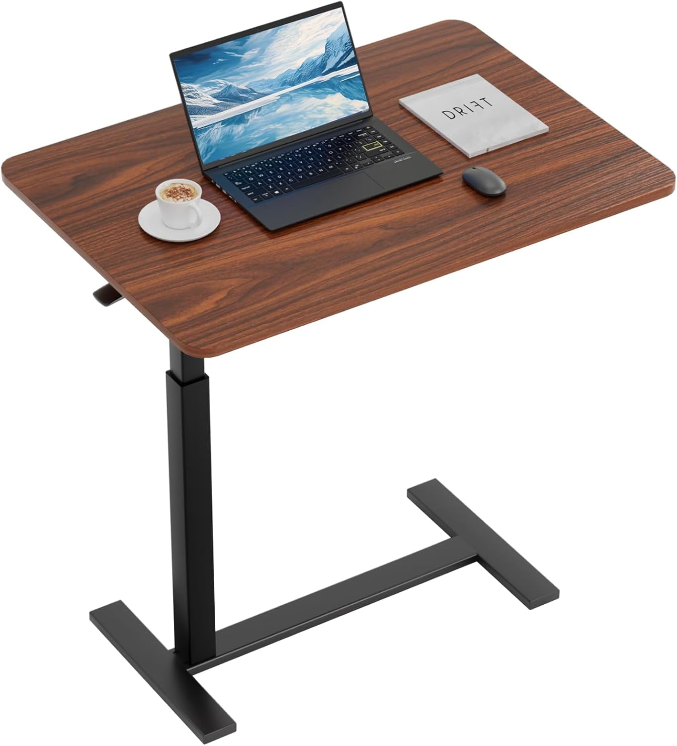 Adjustable Overbed Bed Table with Wheels, Mobile Laptop Desk for ...