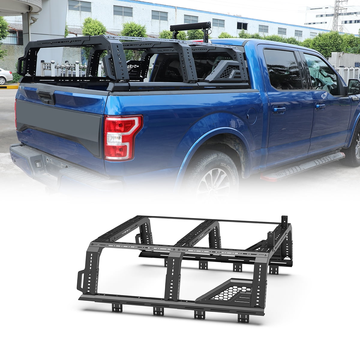 Adjustable Overland Bed Roll Bar,Universal Full-Size Pickup Trucks Roll ...
