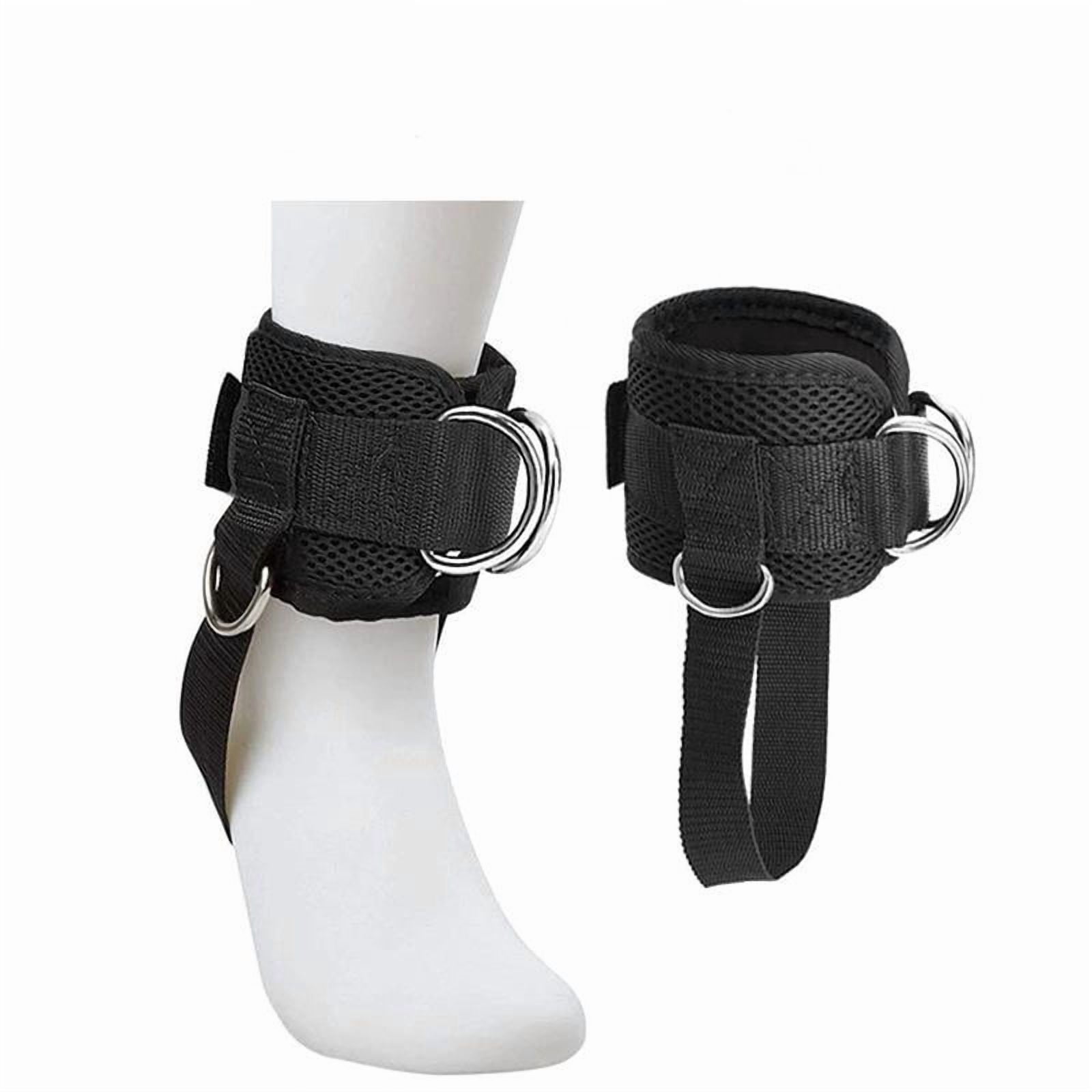 Adjustable Padded Ankle Straps (1 Pair) – D-Ring Ankle Cuffs for Cable ...