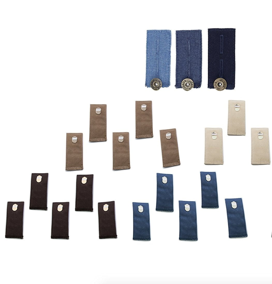 Adjustable Pant Waistband Extension 28-Pack (5 each Fabric Extenders ...