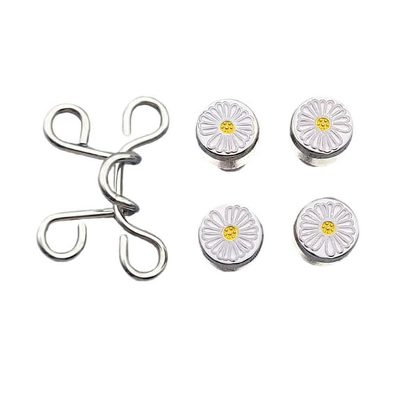 Adjustable Pants Waist Tightener Jeans Button Pin Metal Waist Buckles ...