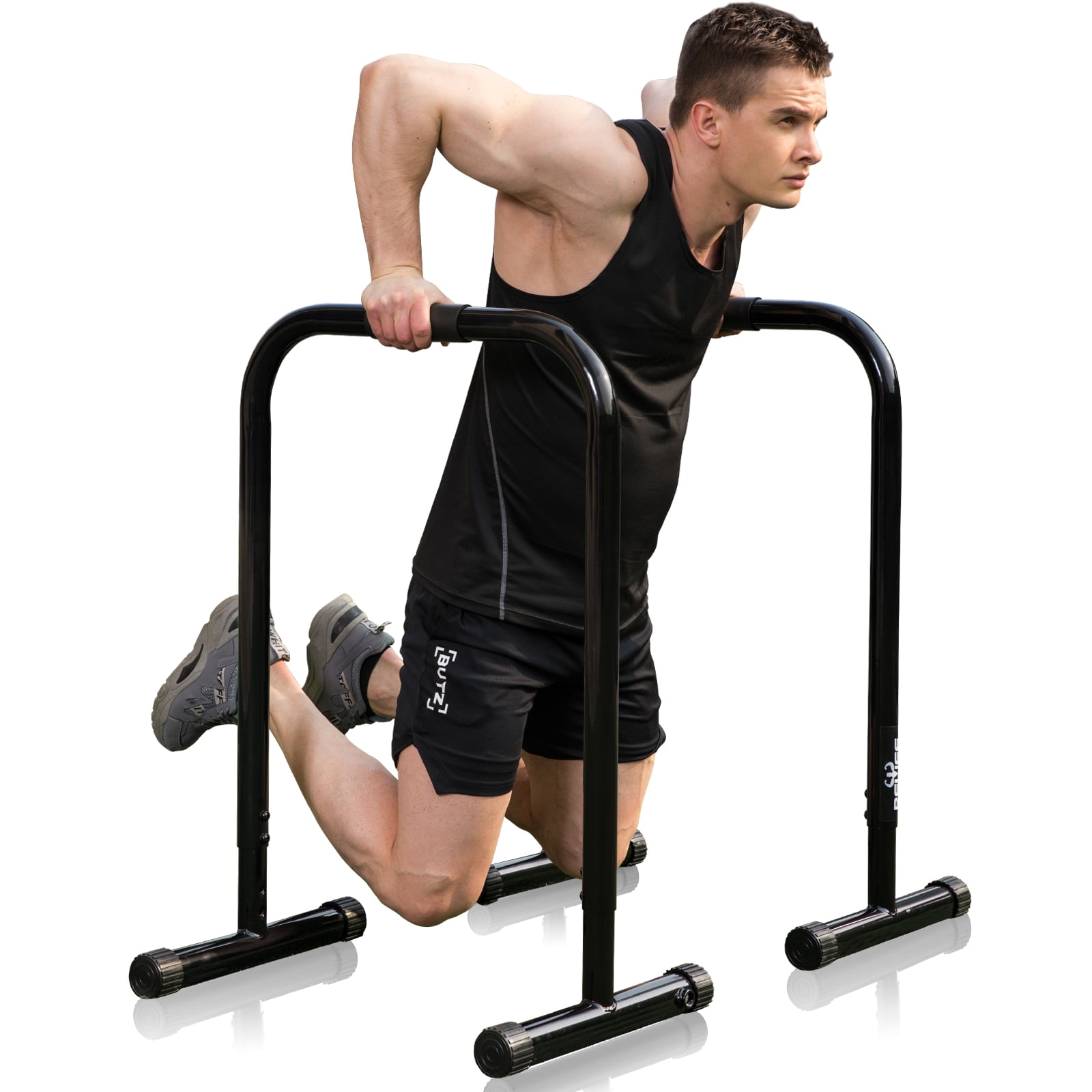 Relife Adjustable Parallette Dip Bar Station, Home Workout Dip Stand ...