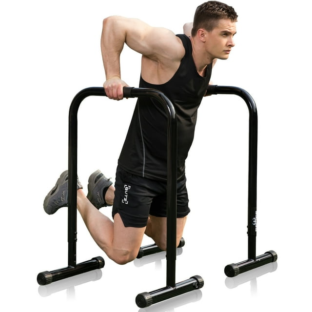 Relife Adjustable Parallette Dip Bar Station, Home Workout Dip Stand ...