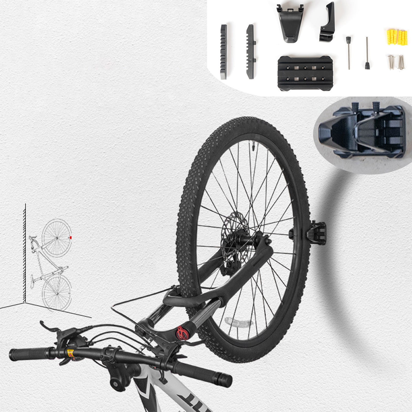 Adjustable Parking Buckle Hook, Wall Mount Parking Organizer, Durable ...
