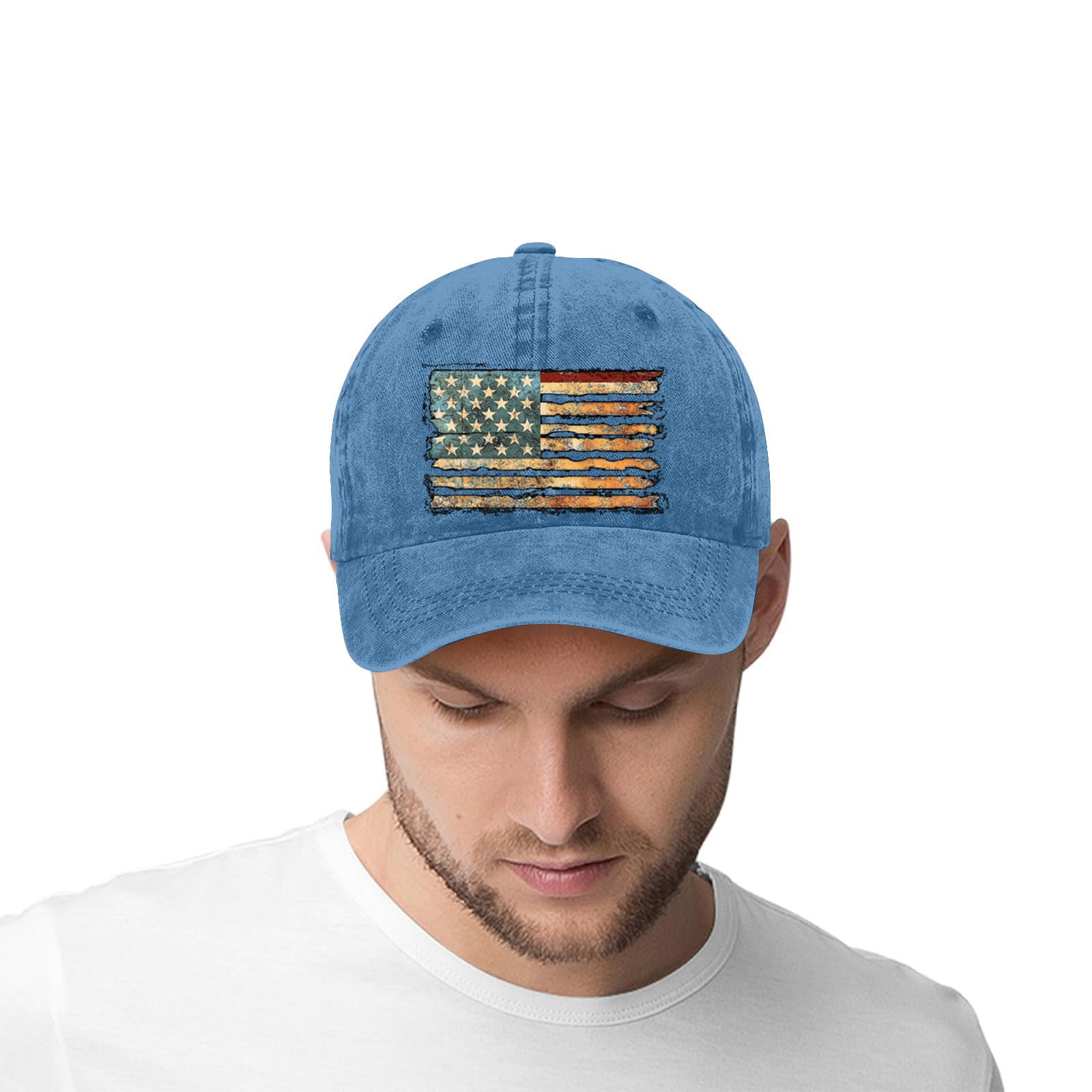 Adjustable Patriotic Baseball Cap for Men and Women, Cotton Casual Hat ...