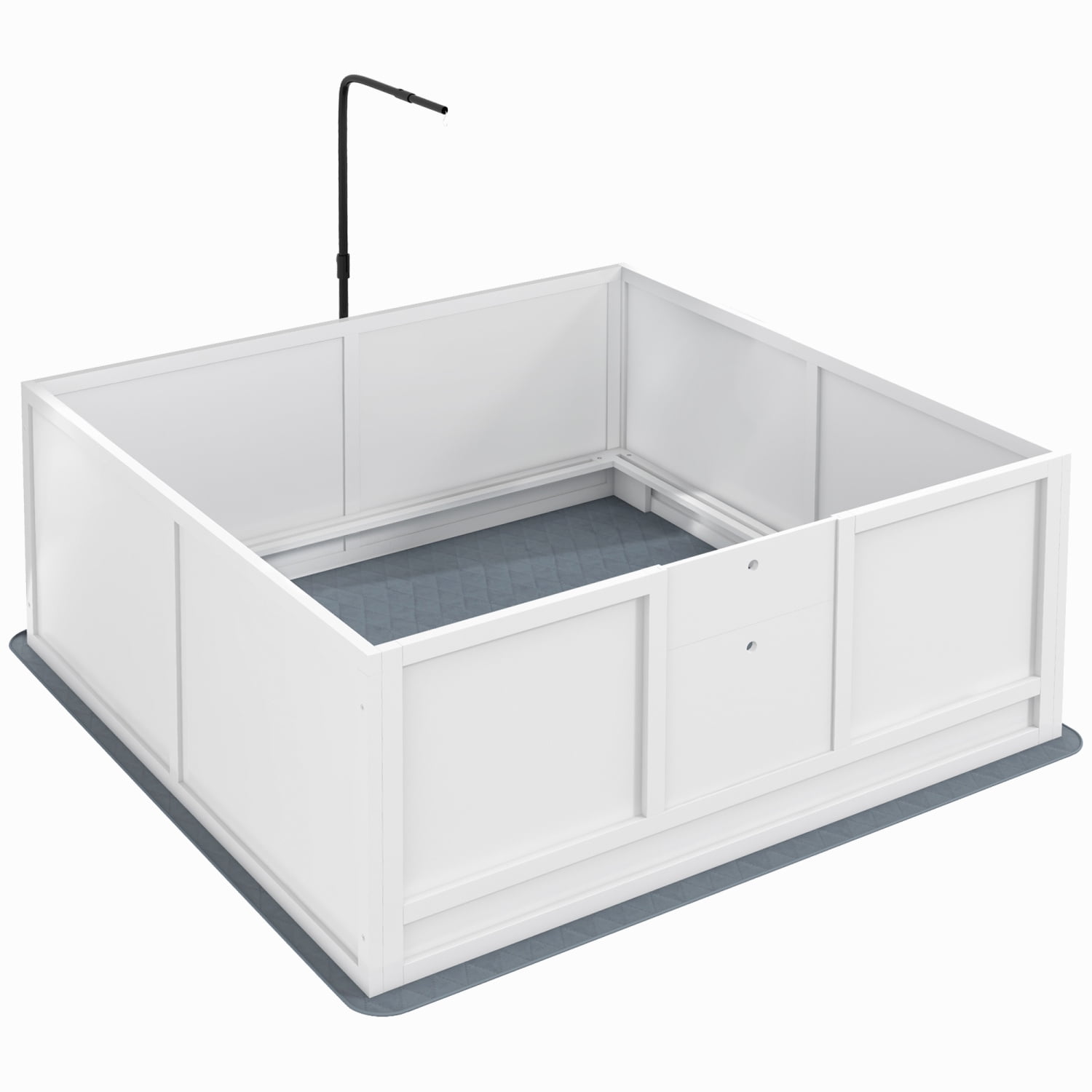 Adjustable PawHut Whelping Box for Dogs with Retractable Light Stand ...