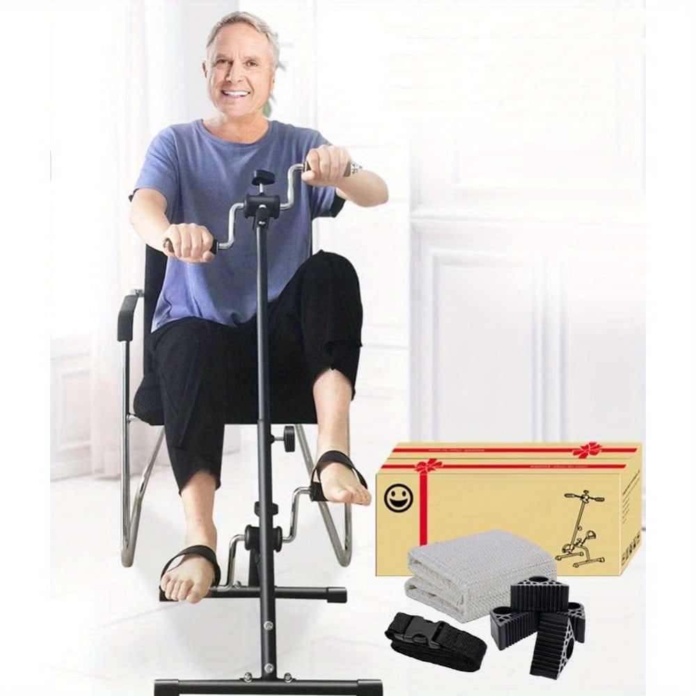 Adjustable Pedal Exerciser Bike - Uncharged Manual Arm, Hand, Leg, And Knee Fitness Equipment ...