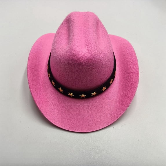Adjustable Pet Cowboy Hat for Small Dogs and Cats, Felt Western Style ...