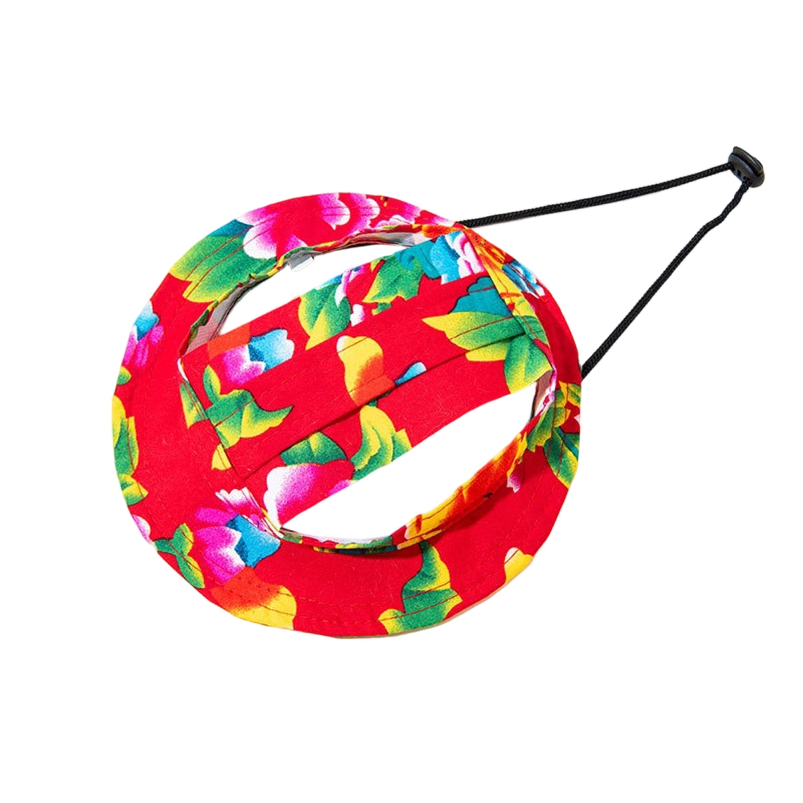 Adjustable Pet Dog Bucket Sun Hat with Ear Holes, Lightweight Polyester ...