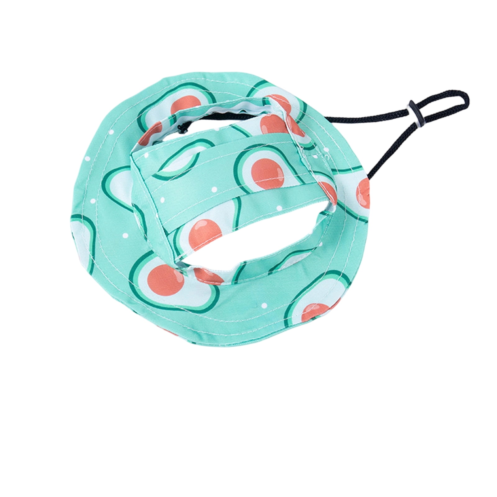 Adjustable Pet Dog Bucket Sun Hat with Ear Holes, Lightweight Polyester ...