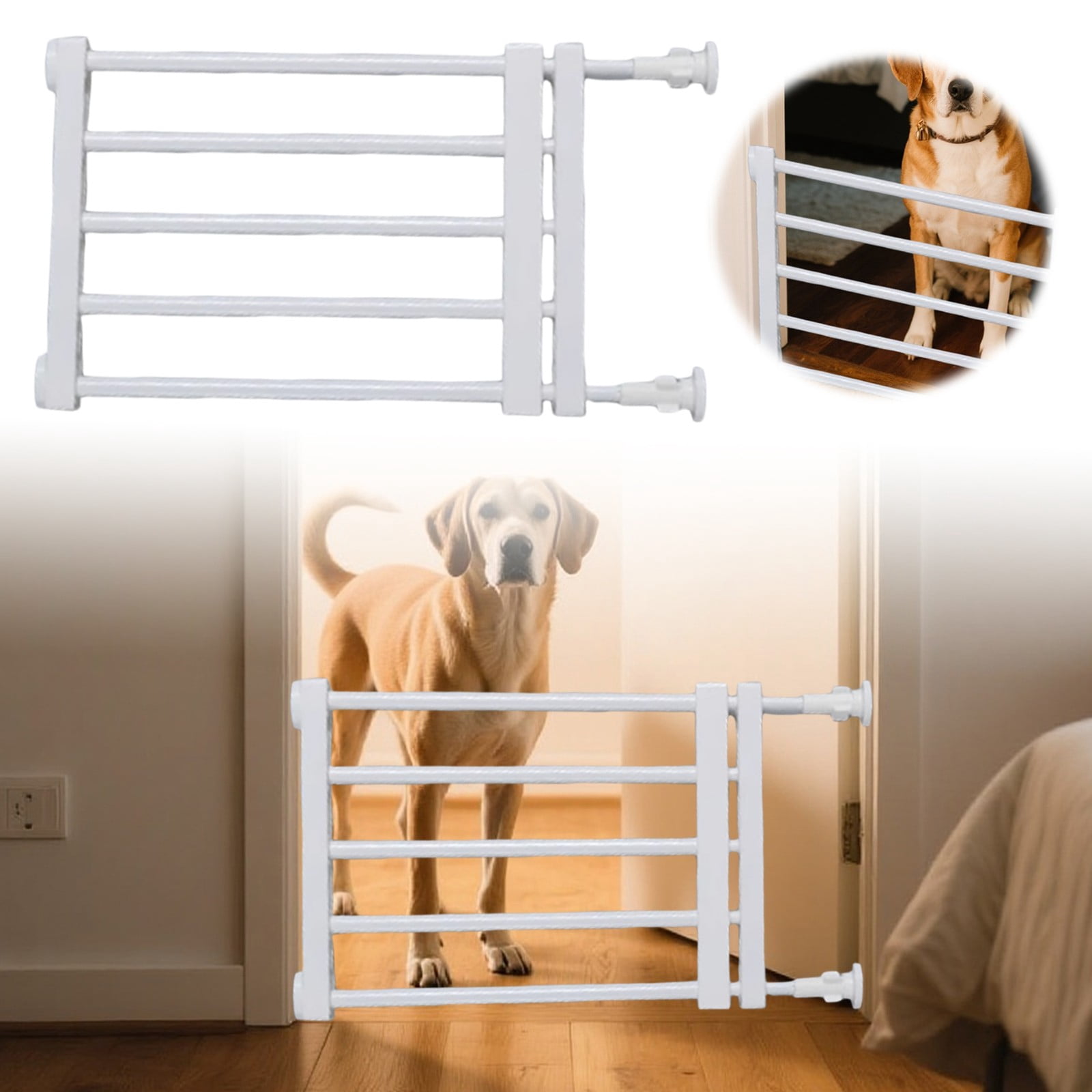 Adjustable Pet Door and Enclosure Indoor Barrier for Dogs Cats Puppies ...