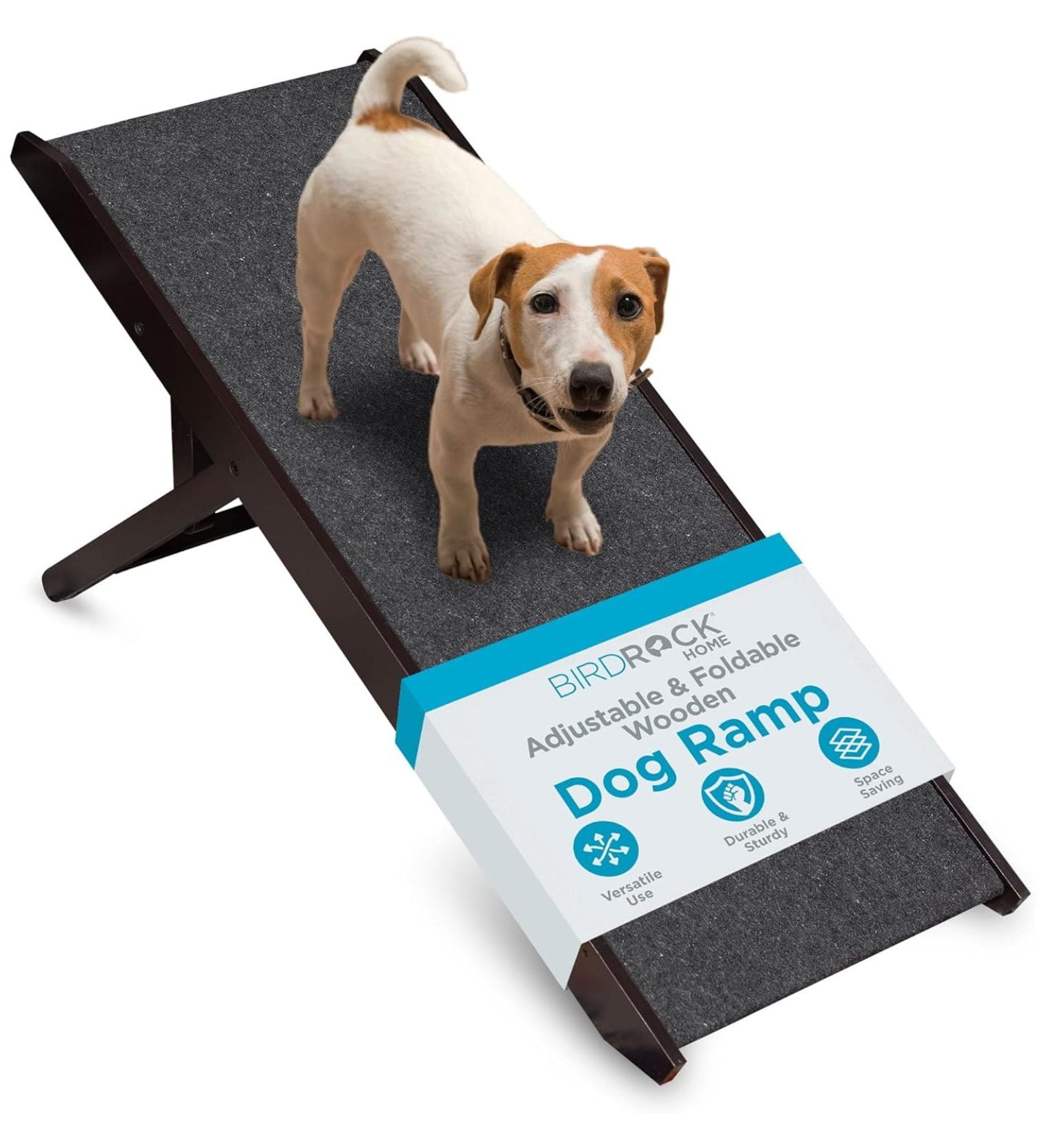 Adjustable Pet Ramp for Small Dogs, Cats, Puppies - Foldable Wooden Dog ...