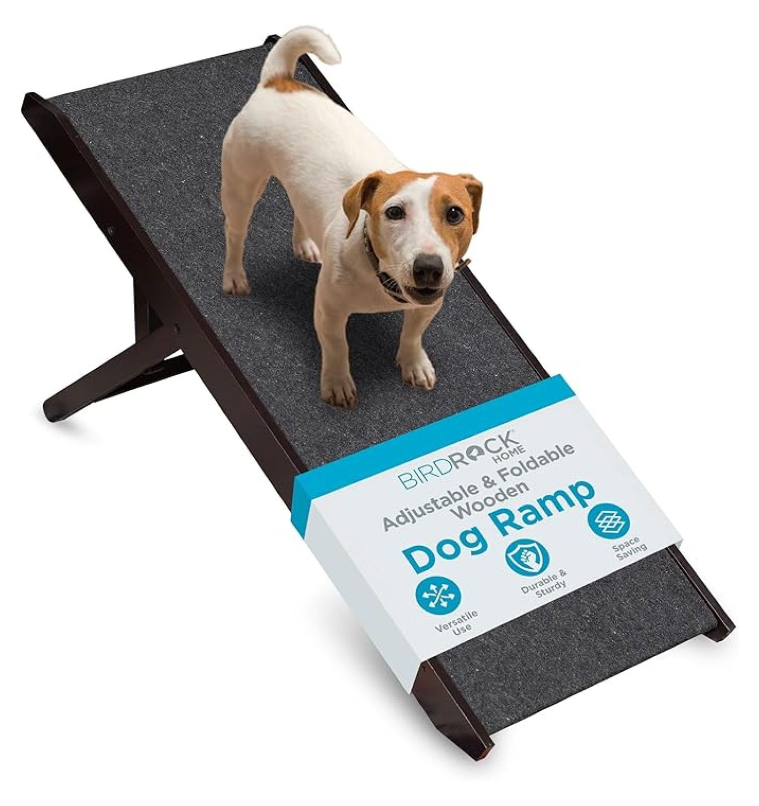 Adjustable Pet Ramp for Small Dogs, Cats, Puppies - Foldable Wooden Dog ...