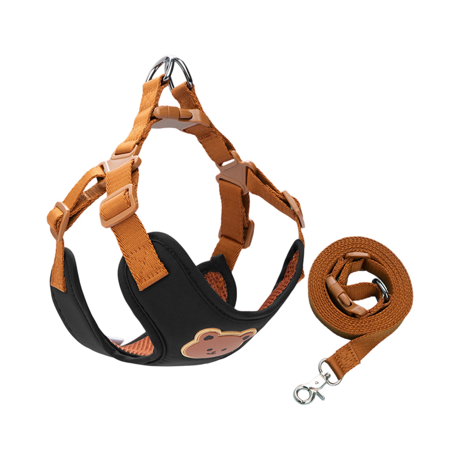 Adjustable Pet Vest Harness with Leash Set Breathable Mesh Dog Chest ...