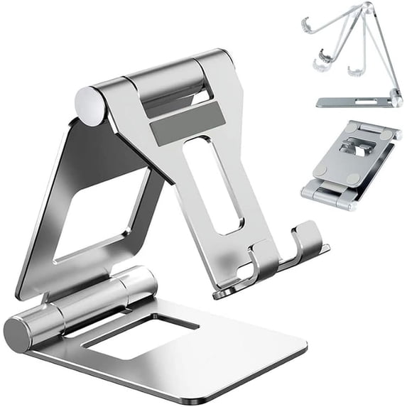 Adjustable Phone Stand for Desk, Solid Aluminum Stand with Non-Slip ...