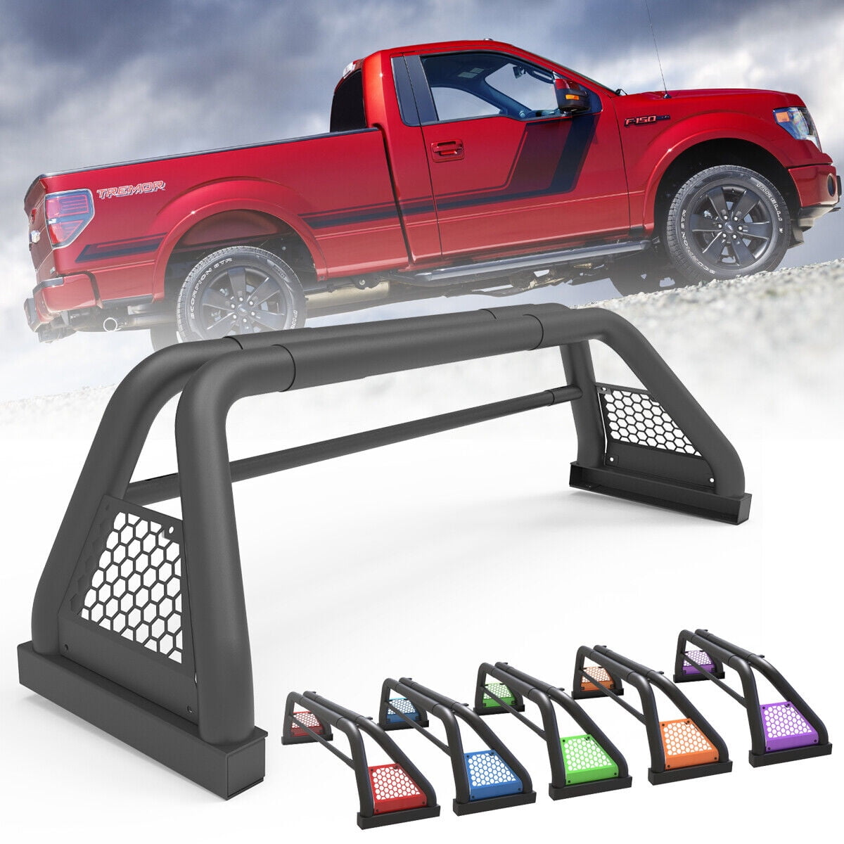 Adjustable Pickup Truck Roll Sport Bar Chase Rack Bed Bar For 1997-2014 ...