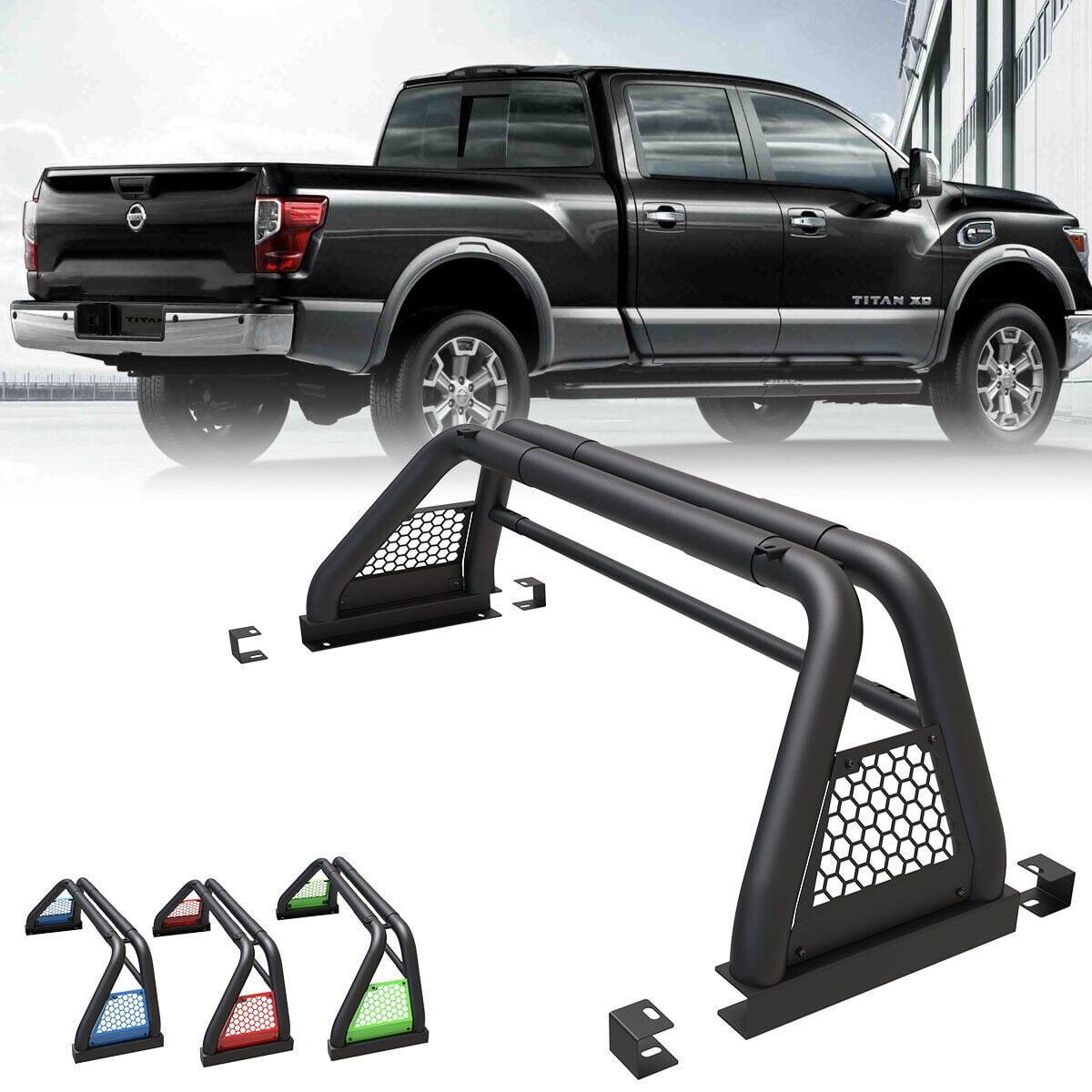 Adjustable Pickup Truck Roll Sport Bar Chase Rack Bed Bar For 2004-2023 ...
