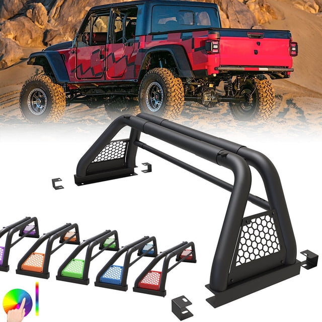 Adjustable Pickup Truck Roll Sport Bar Chase Rack Bed Bar For 2020-2023 ...