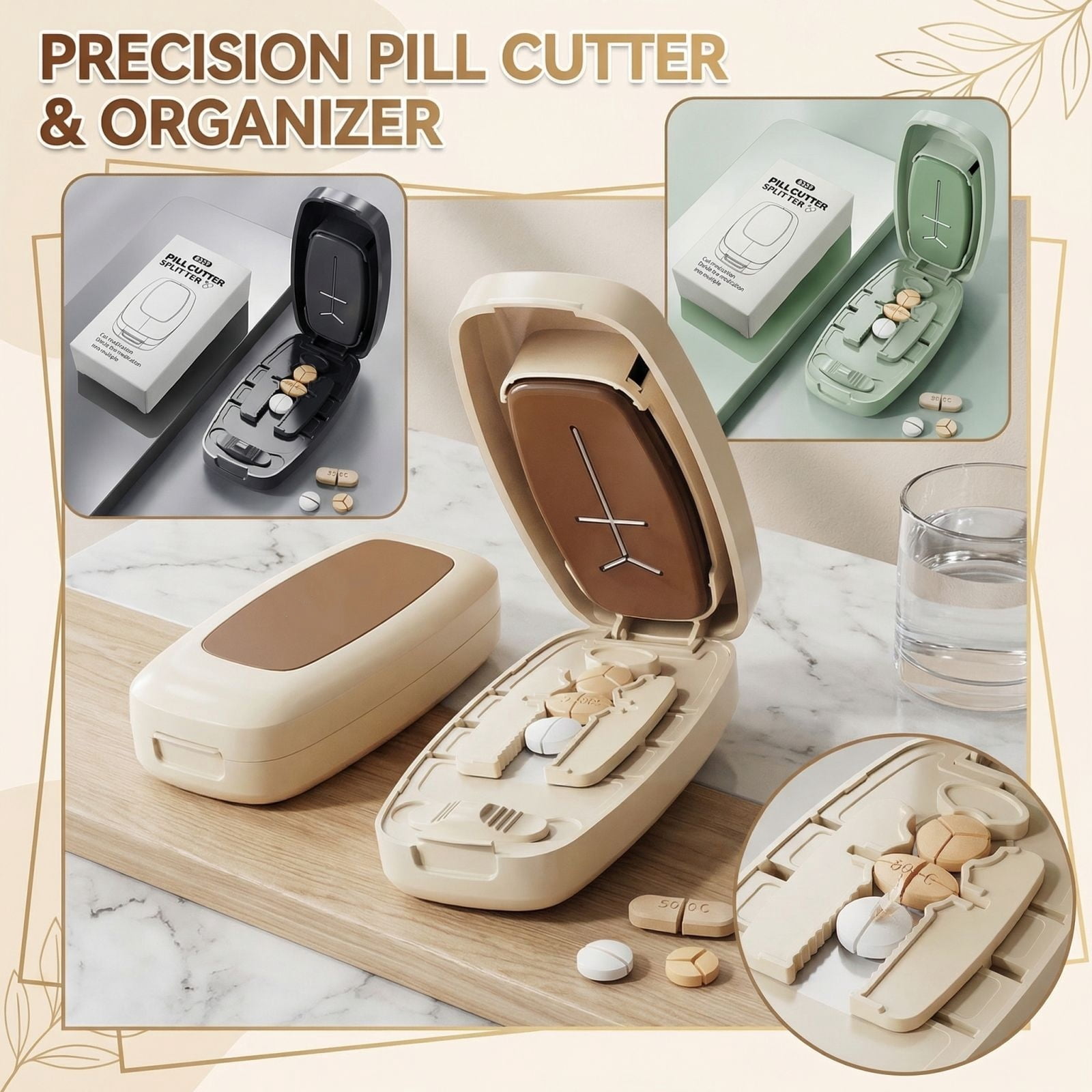Adjustable Pill Splitter, Storage Organizer, Organizer Storage, Storage ...