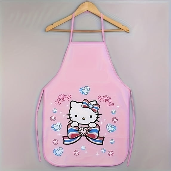Adjustable Pink Bow Mustache Apron Set - Perfect for Kitchen, Baking ...