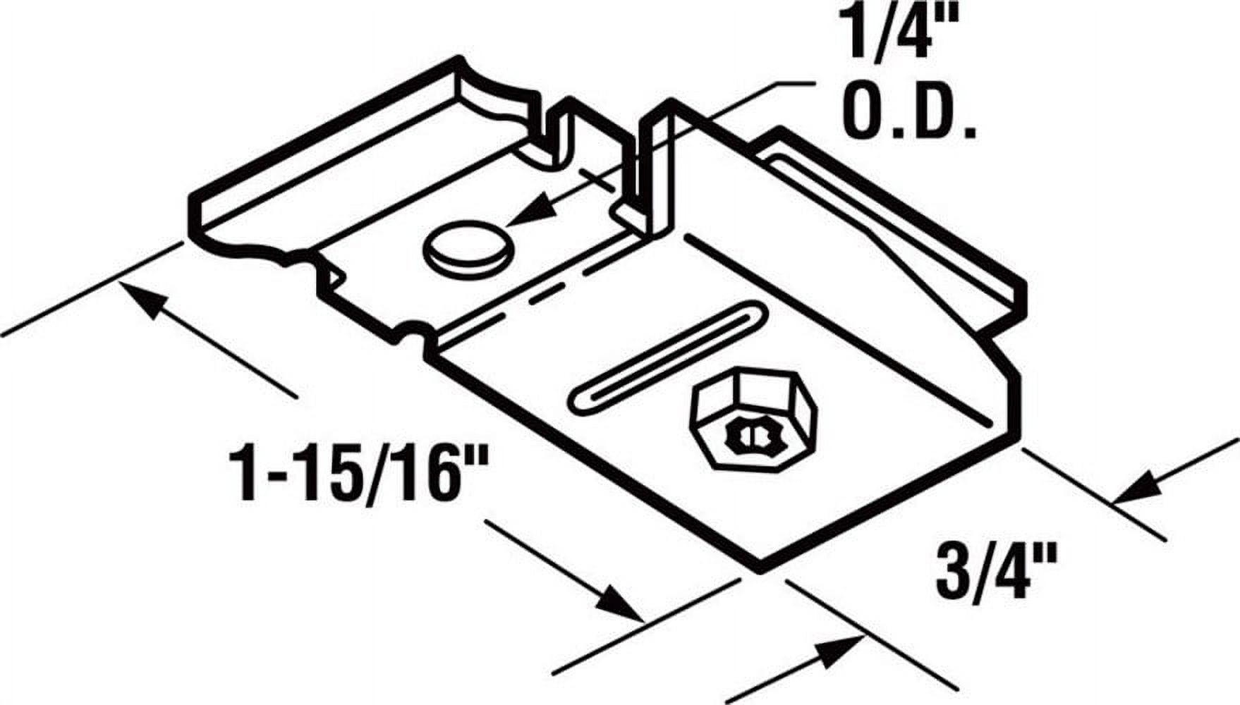 Adjustable Pivot Bracket, 1/4 in. OD x 1-15/16 in. L x 3/4 in. W, Top ...