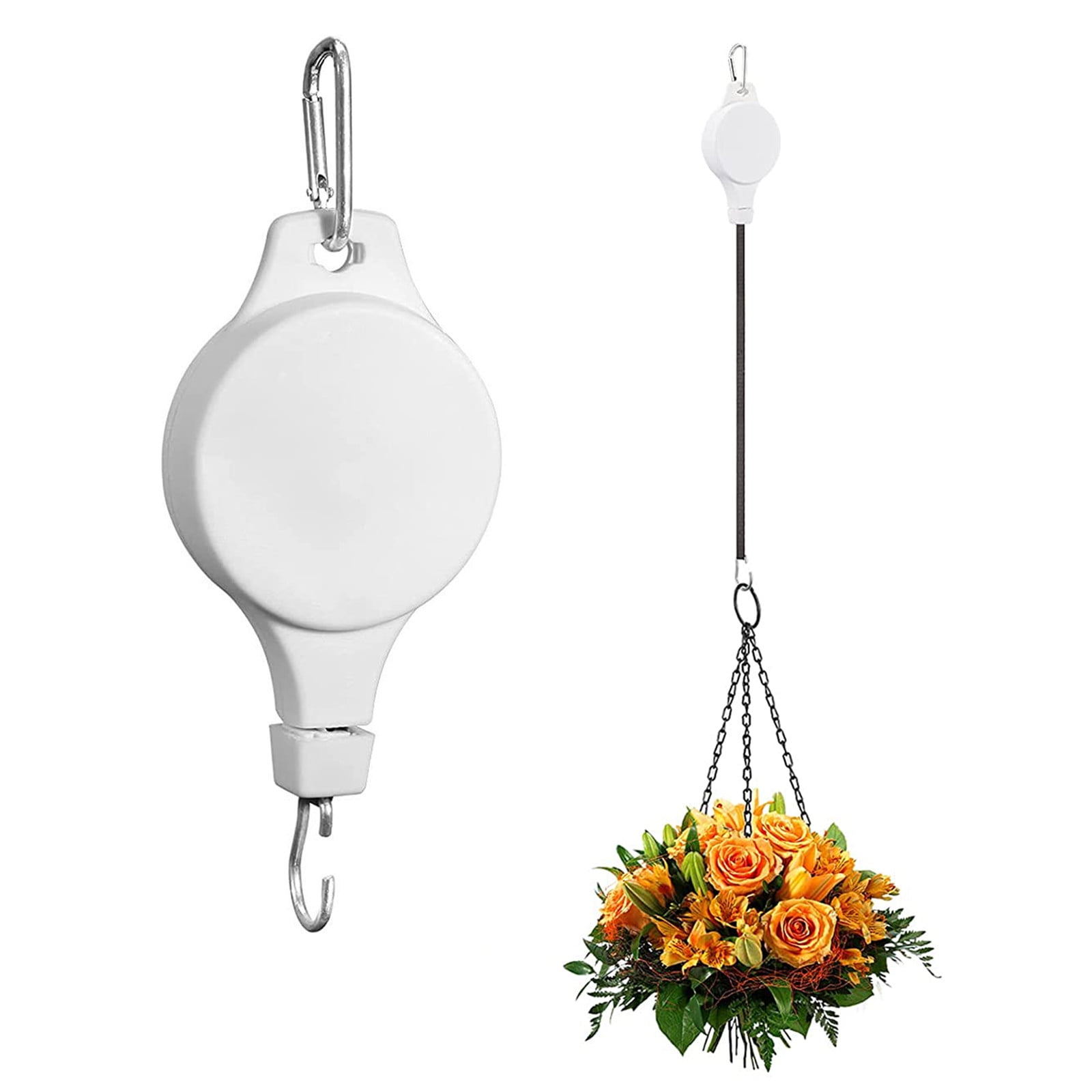 Adjustable Plant Pulley Hanger-2 Pack, Retractable Hanger, Pully Hook ...