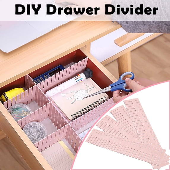 Adjustable Plastic Drawer Dividers for Organizing – DIY Cuttable Grid ...