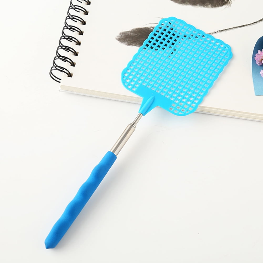 Adjustable Plastic Fly Swatter, Home Long Handle Retractable Flyswatter ...
