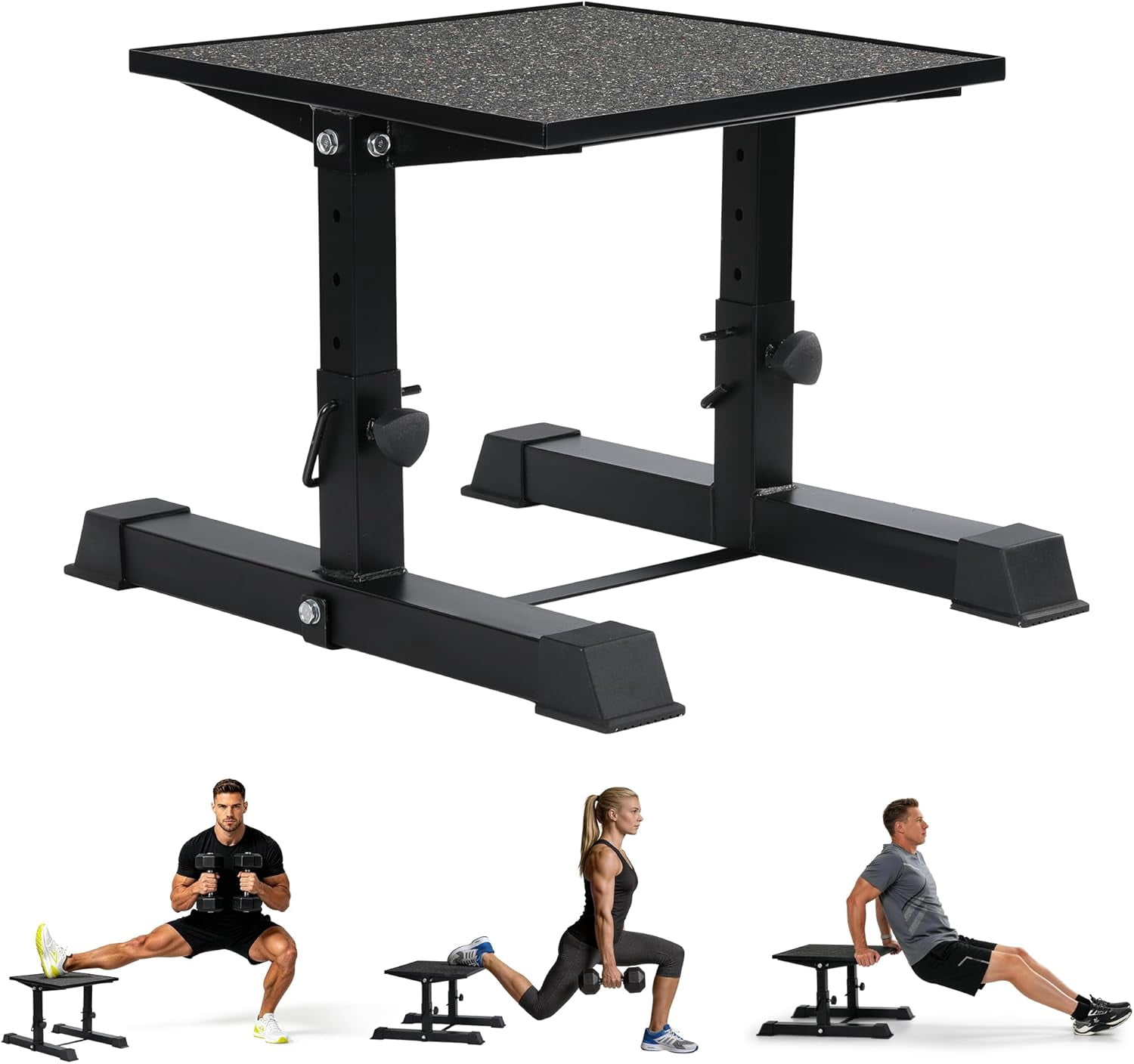 Adjustable Plyometric Jump Box, 15/17/19/21 Inch Multi-Height Plyo Box ...