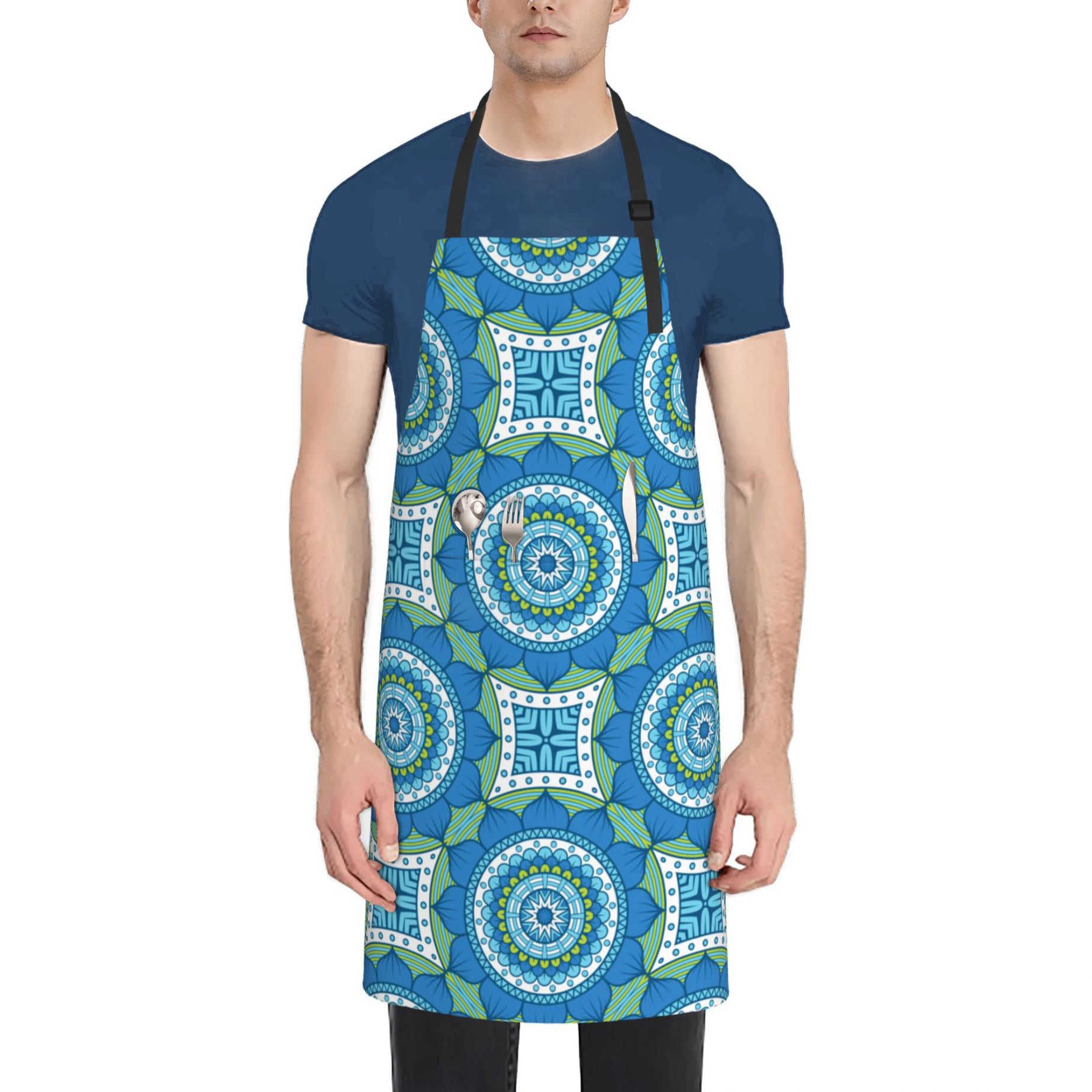 Adjustable Pocket Classical Ethnic Pattern Background (5) Women's Apron ...