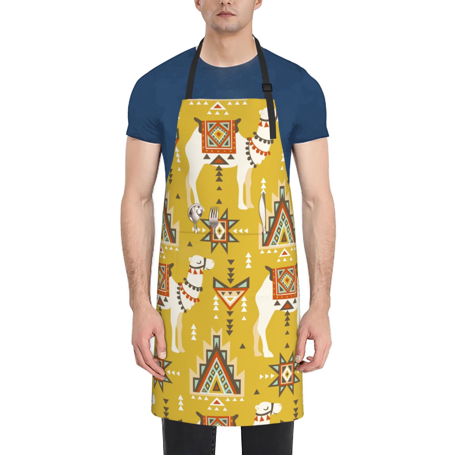Adjustable Pocket Cute Camel Women's Apron Men's Waterproof Apron ...