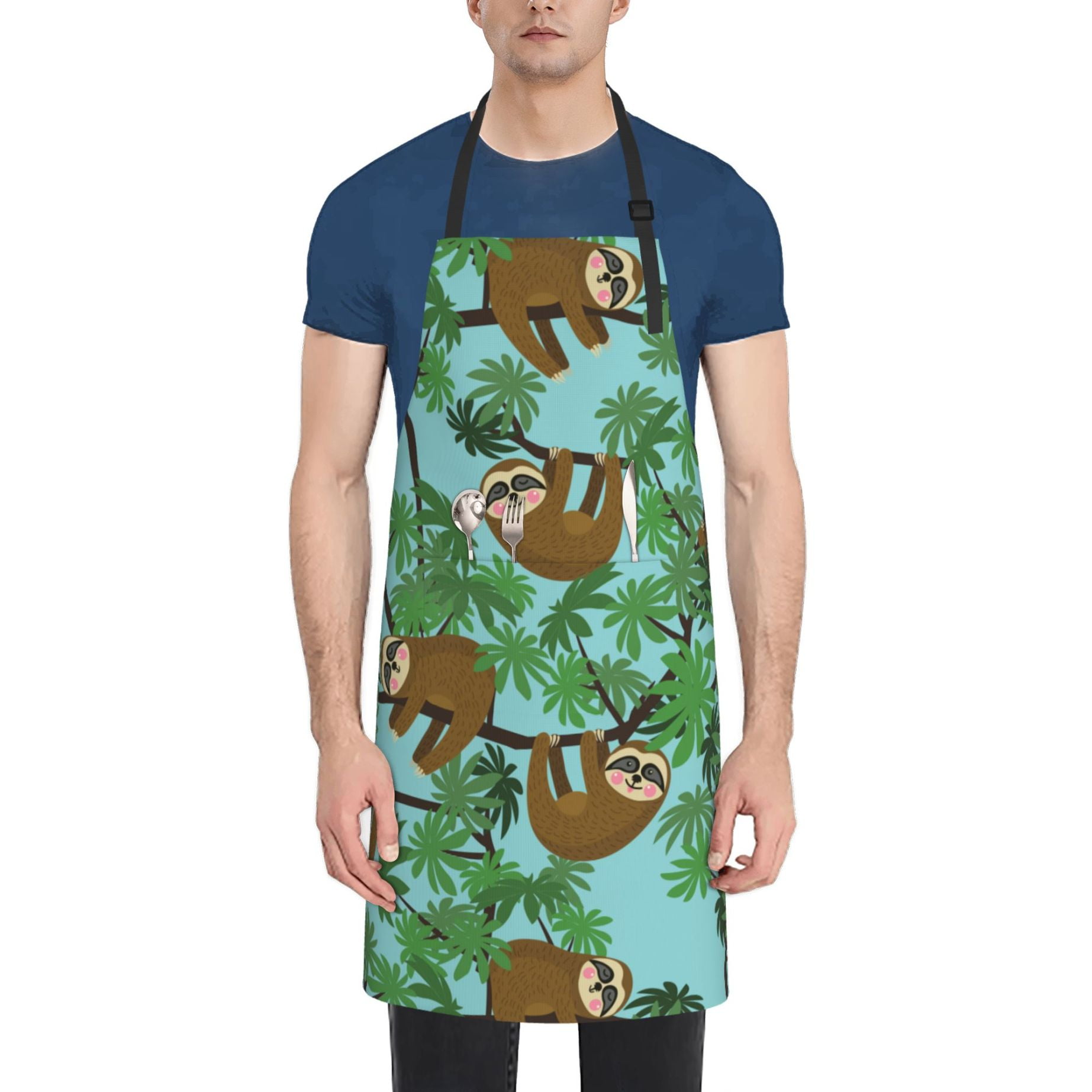Adjustable Pocket Cute Sloths Animal (8) Women's Apron Men's Waterproof ...