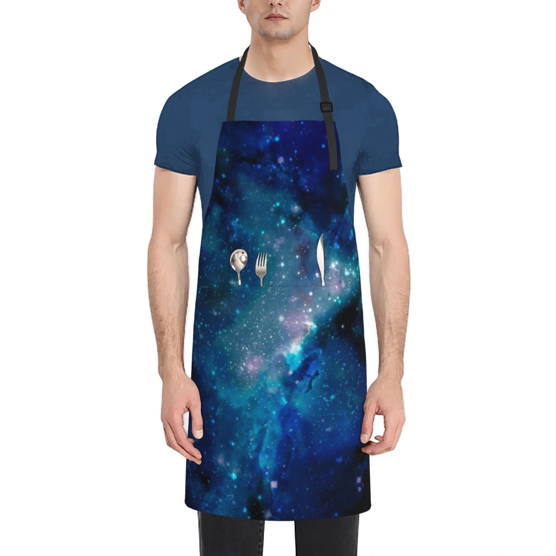 Adjustable Pocket Galaxy Nebula Space Women's Apron Men's Waterproof ...