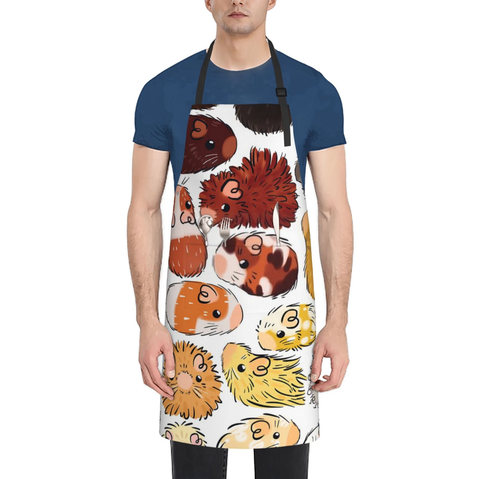 Adjustable Pocket Guinea Pigs Women's Apron Men's Waterproof Apron ...