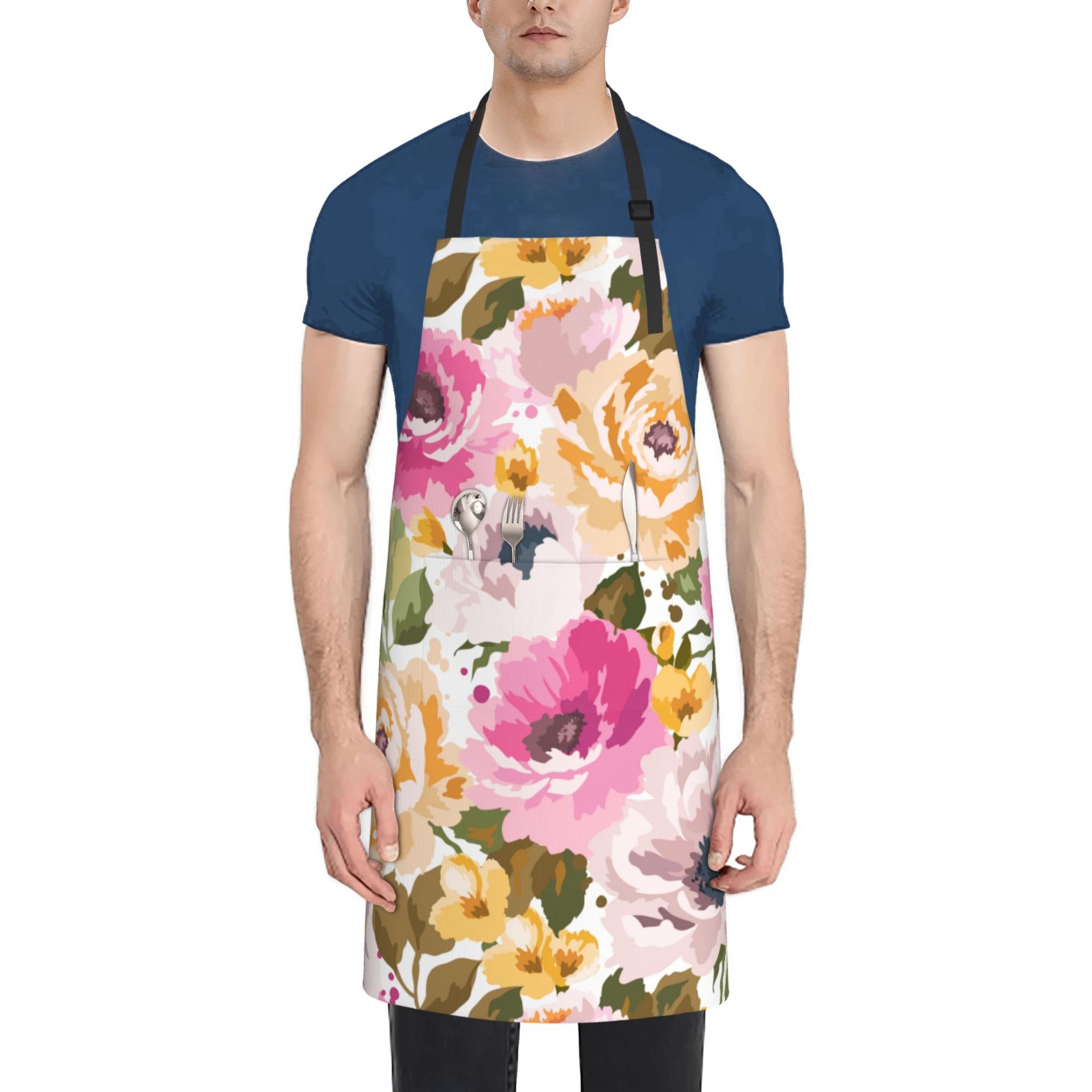 Adjustable Pocket Impressionist Style Floral Background (1) Women's ...